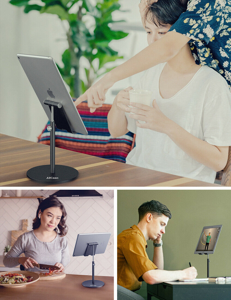 Tall Adjust Tablet Cell Phone Desktop Desk Stand iPad iPhone Mount Hol ...