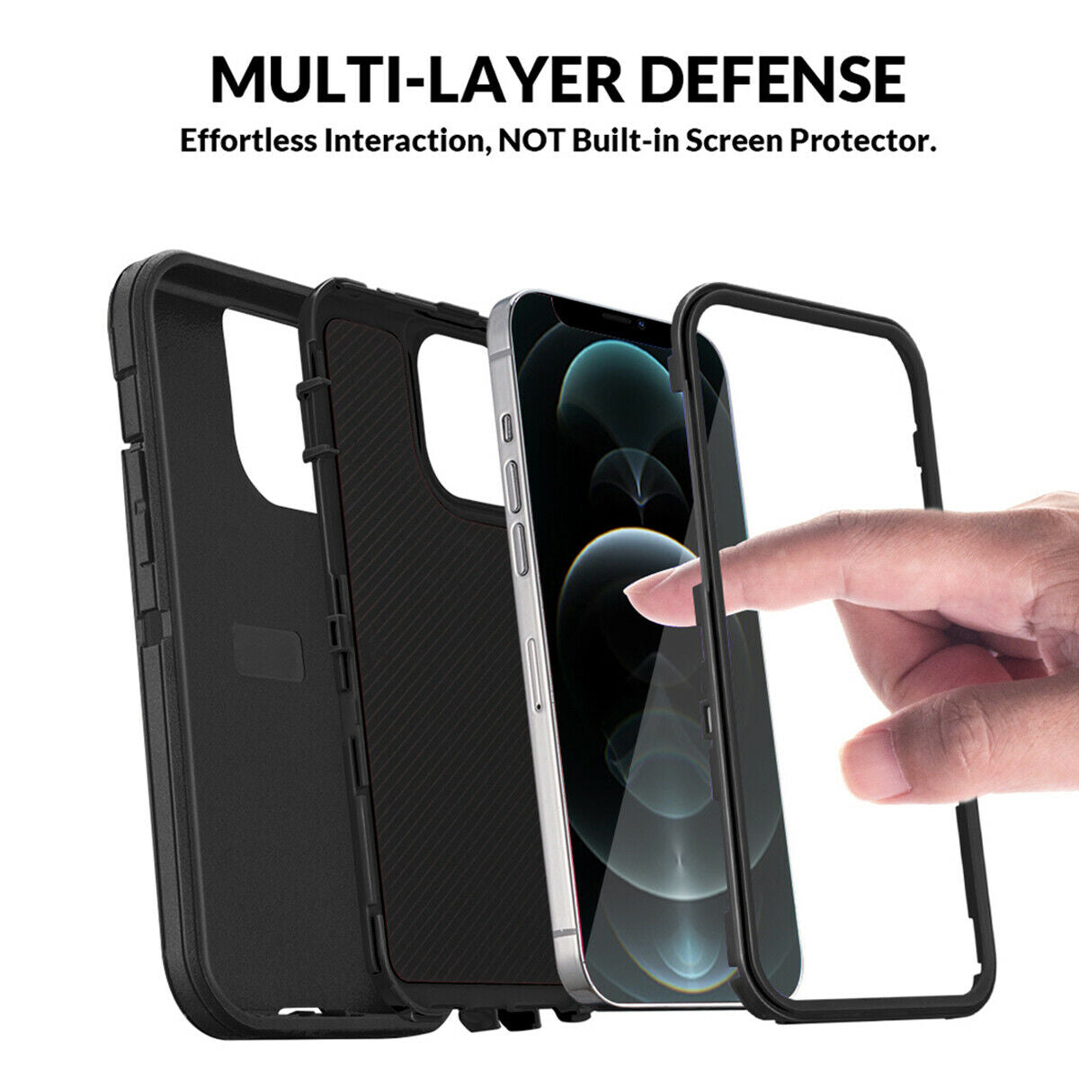 Hybrid Heavy Duty Shockproof Case Cover For iPhone 12 Pro Max ...